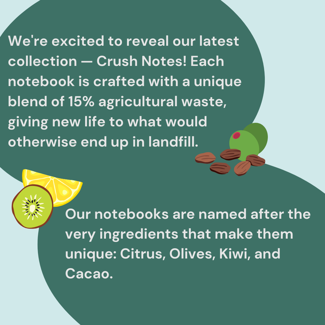Crush Notes – Olive – A5 Notebooks (Set of 2) 64p